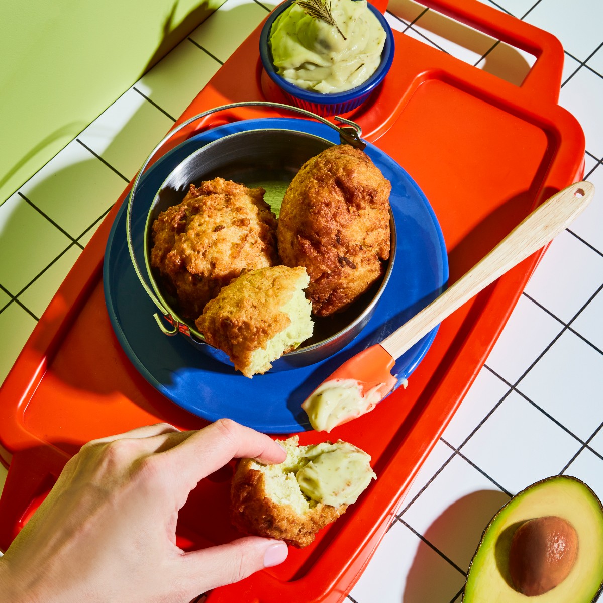 Avocado Fried Bannock With Spruce-tip Whipped Butter | Avocados from Mexico
